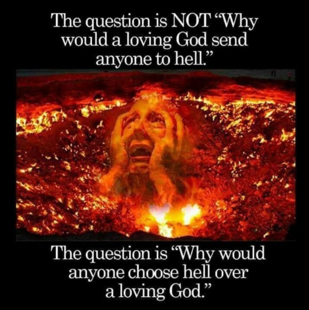 Our beloved GOD doesn’t send anyone to hell. – GODs Team! Be encouraged.